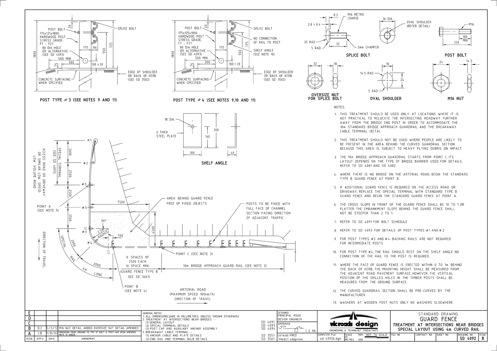 SD4092 - Guard Fence Transition - Treatment at Intersections near Brid