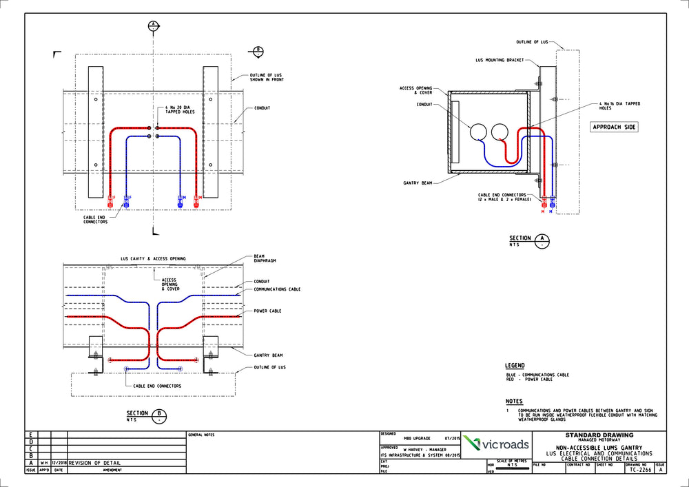 TC-2266 Electrical and Communications Cable Connection Details