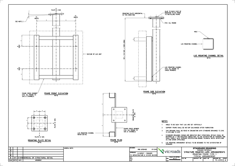 TC-2313 Mounting Frame Type 1